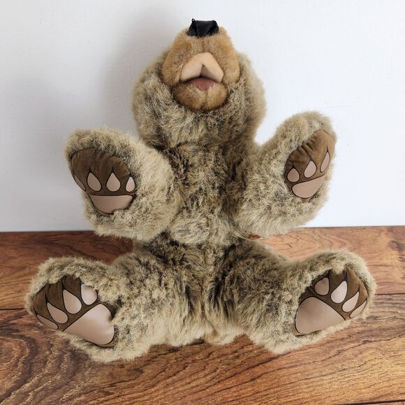 Toys | Vintage Folkmanis Bear Puppet Folk Tails Large Cute Furry Plush ...